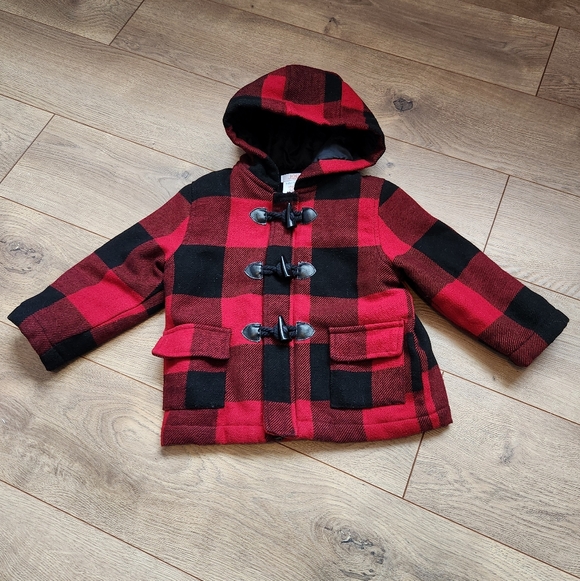 Joe Fresh | Jackets & Coats | 824 Buffalo Plaid Toggle Peacoat | Poshmark
